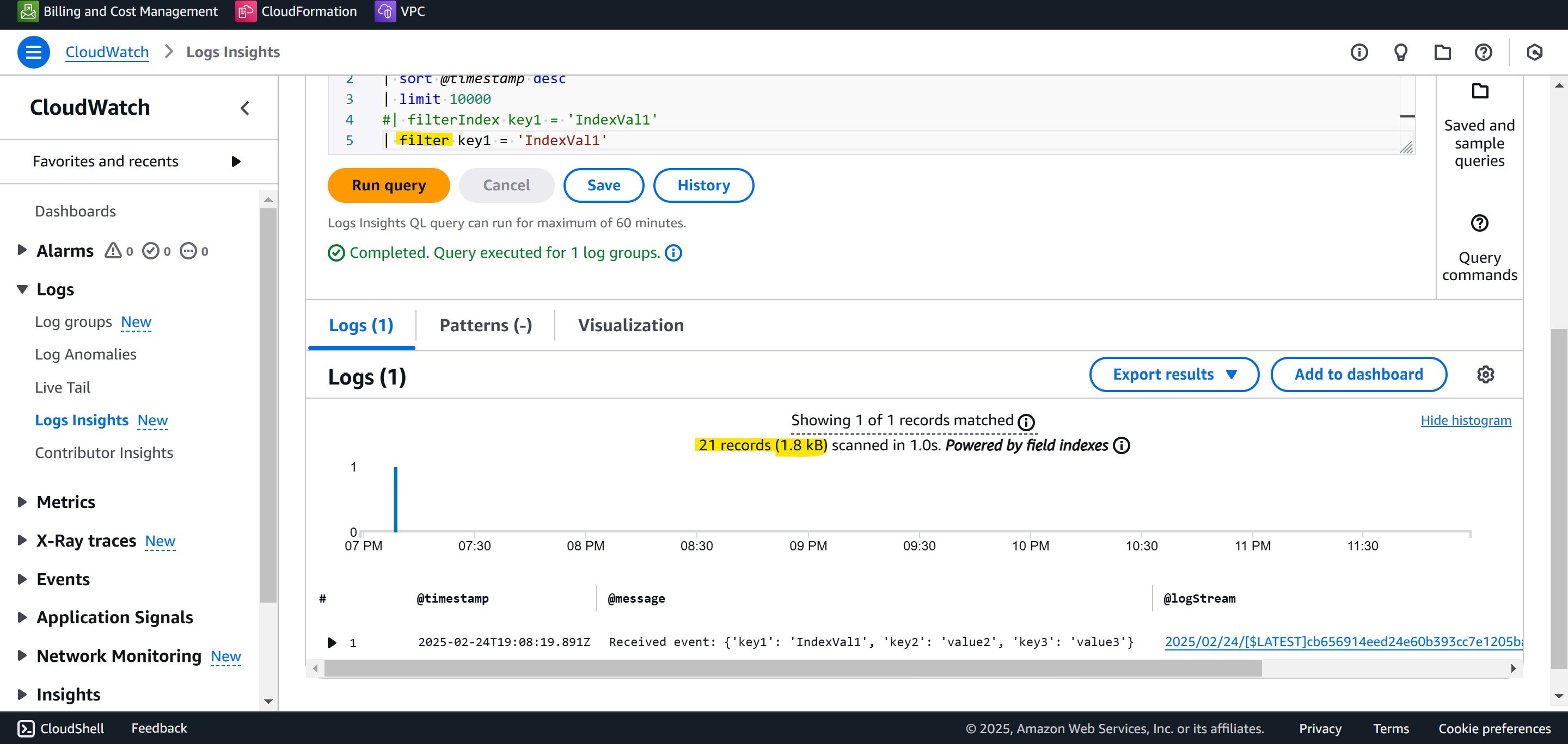 Hands-On: Implementing CloudWatch Log Insights Filter Index for Cost ...